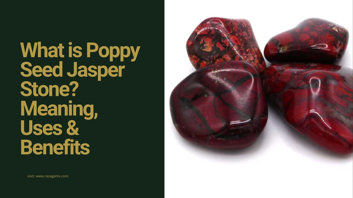 What is Poppy Seed Jasper Stone? Meaning, Uses & Benefits – Raza Gems LLC