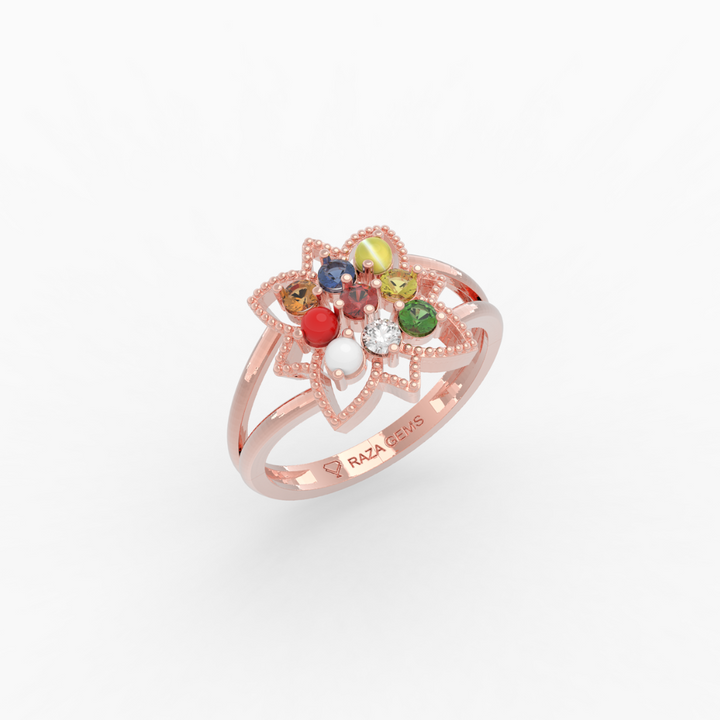 Buy Navaratna Rings with Natural 9 Stones for Wealth & Protection ...