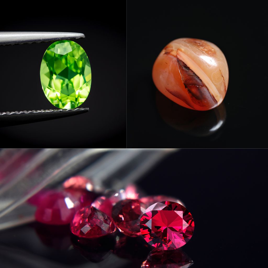 August Birthstones Buy Natural Peridot, Spinel, and Sardonyx – Raza ...