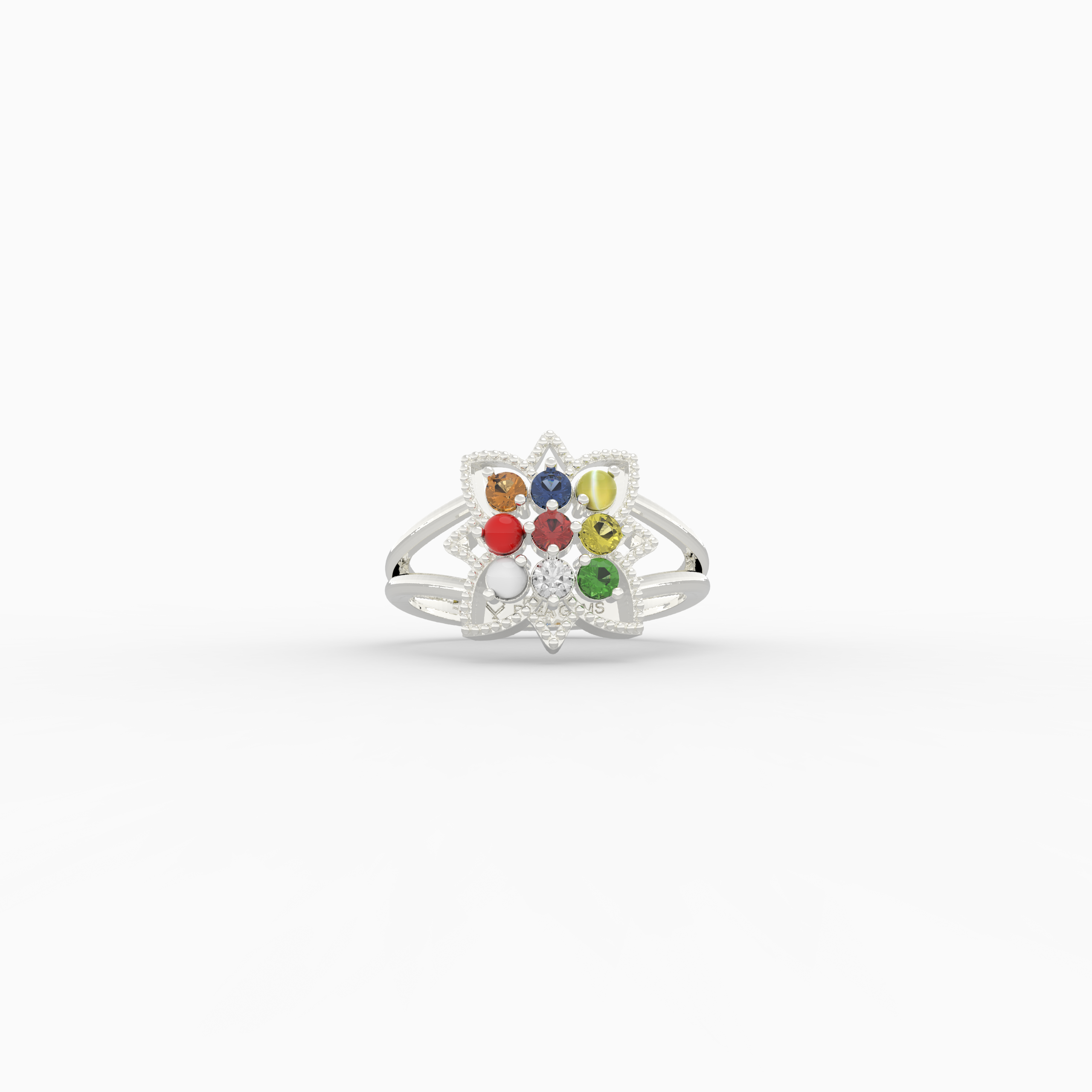 Buy Navaratna Rings with Natural 9 Stones for Wealth & Protection ...