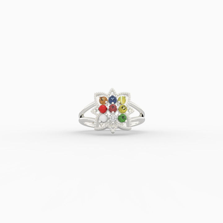 Buy Navaratna Rings with Natural 9 Stones for Wealth & Protection ...