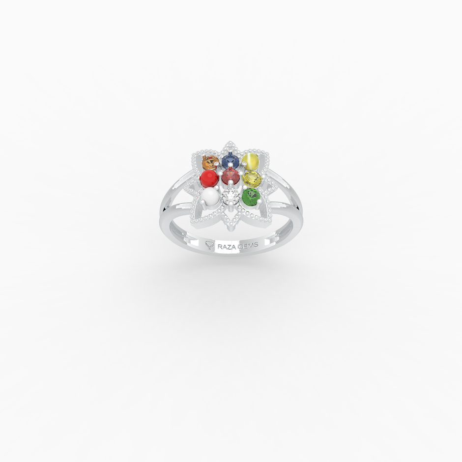 Buy Navaratna Rings with Natural 9 Stones for Wealth & Protection ...