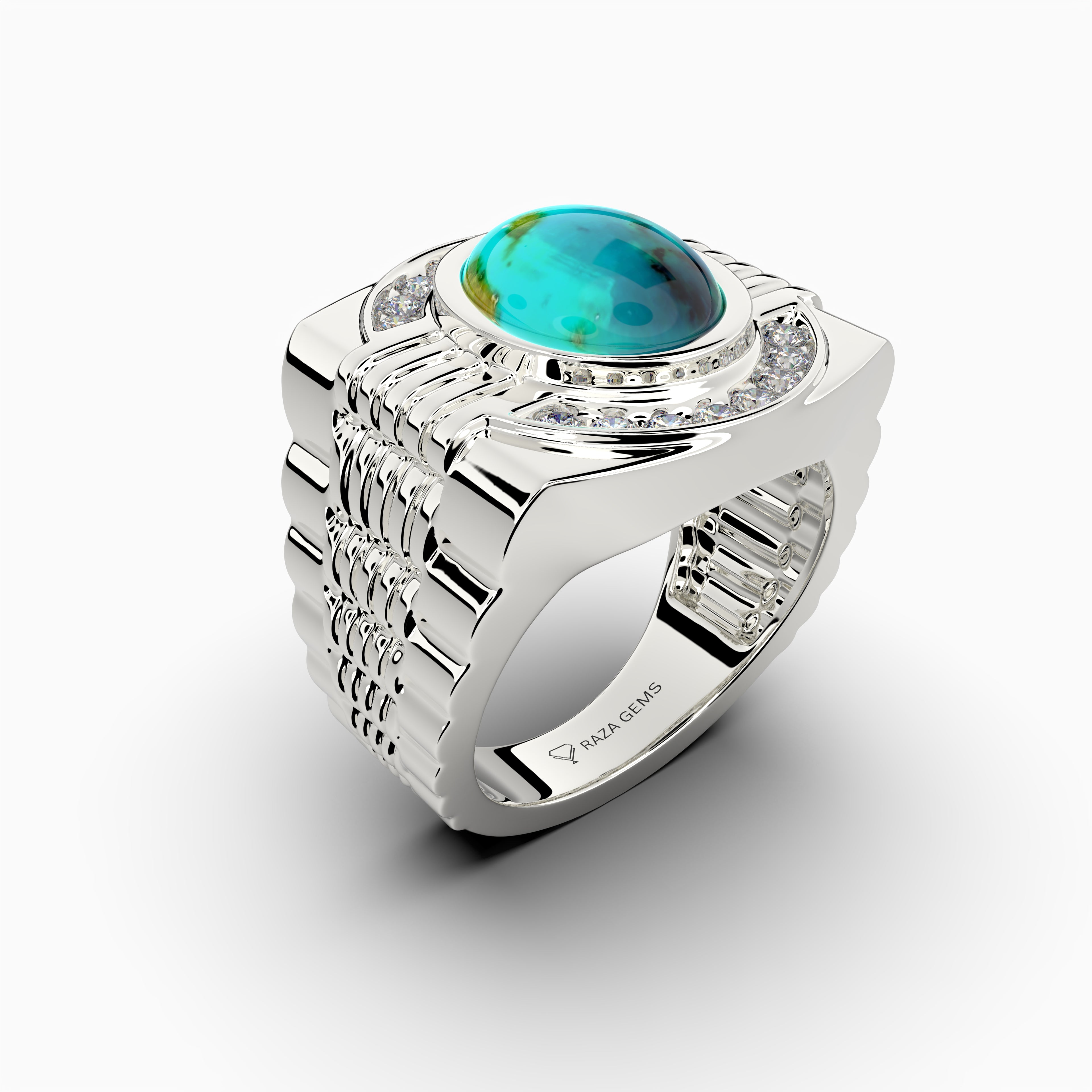 Buy Men Rings with Stones Online: Natural stones rings – Raza Gems LLC